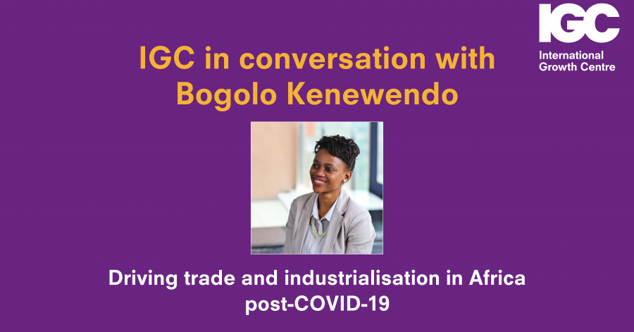 IGC in conversation with Bogolo Kenewendo | International Growth Centre